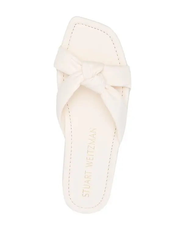 STUART WEITZMAN Flat-sole Leather Mules