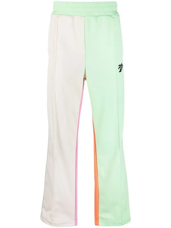 Palm Angels Logo Print Colorblock Track Pants