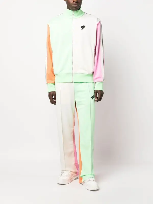 Palm Angels Logo Print Colorblock Track Pants