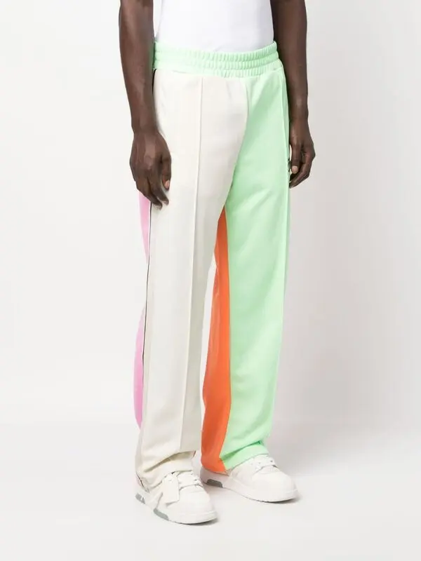 Palm Angels Logo Print Colorblock Track Pants