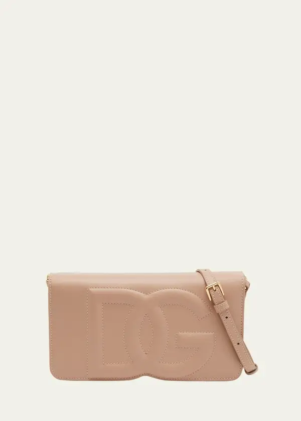 Dolce & Gabbana Dg Logo Micro Leather Crossbody Bag