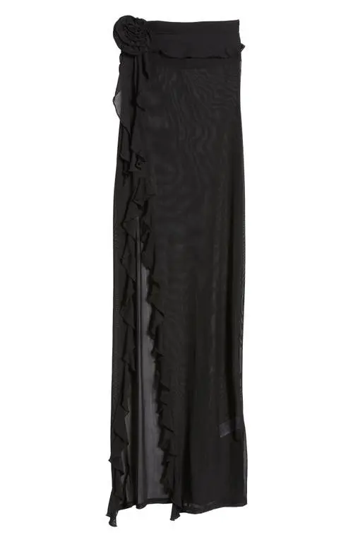 EDIKTED Suri Sheer Mesh Maxi Dress