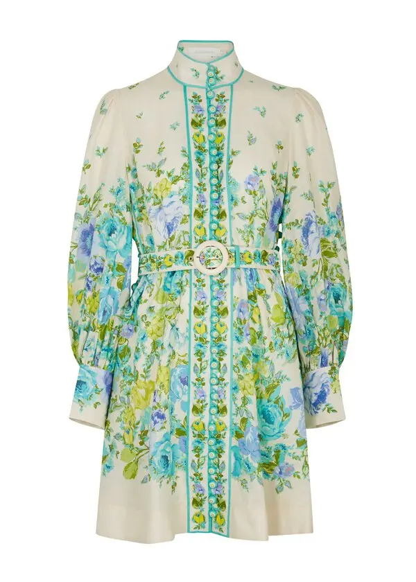 knee length dresses for ladies ZIMMERMANN Star Print Mini Dress