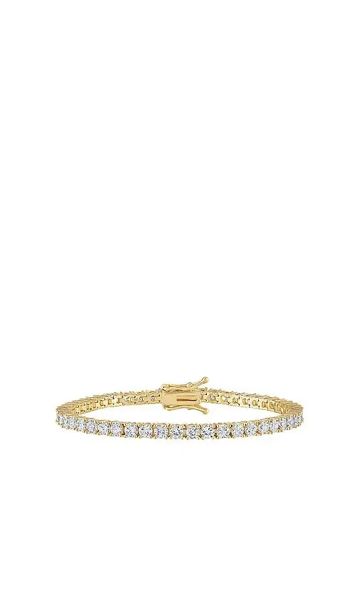 Alexa Leigh Crystal Tennis Bracelet - Gold