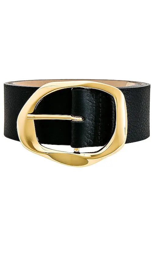 B Low The Belt - Black Edmond leather belt with gold buckle size XS B-Low the Belt Edmond Black Belt with Gold Buckle Size XS  main image 4