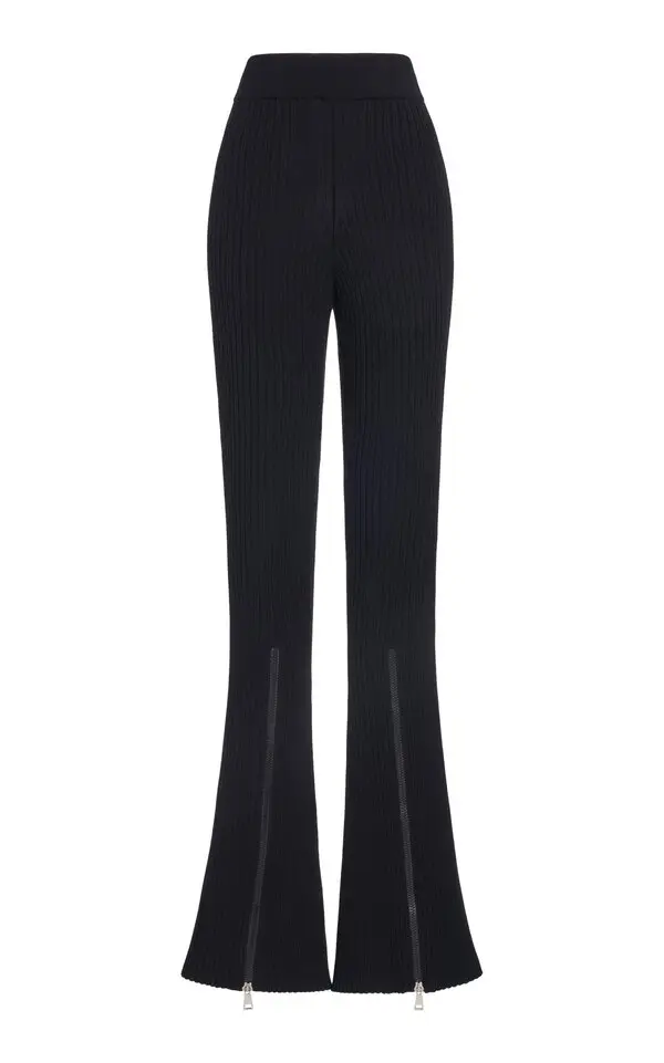 Moncler Zipped Flared-leg Knit Ski Pants