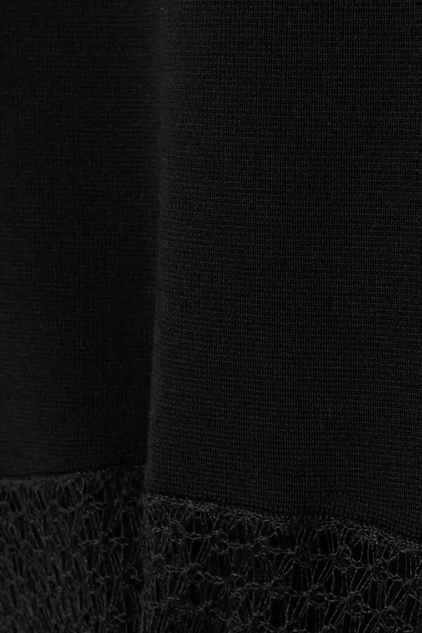 Chloé Paneled Wool-blend And Pointelle-knit Linen-blend Maxi Skirt