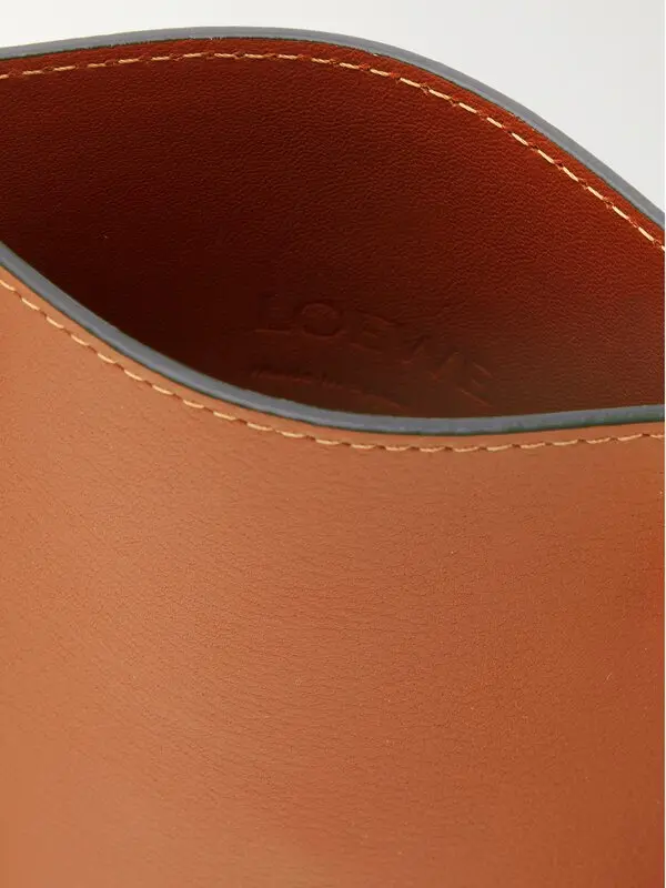 Loewe Dice Pocket Leather Shoulder Bag - Brown