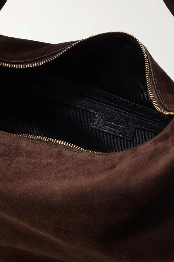 Khaite Olivia Medium Suede Shoulder Bag