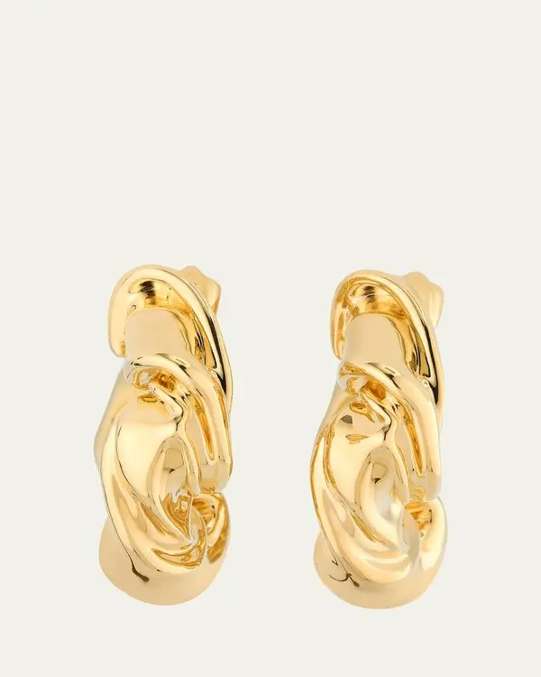 Oscar De La Renta Folded Hoop Earrings - Gold