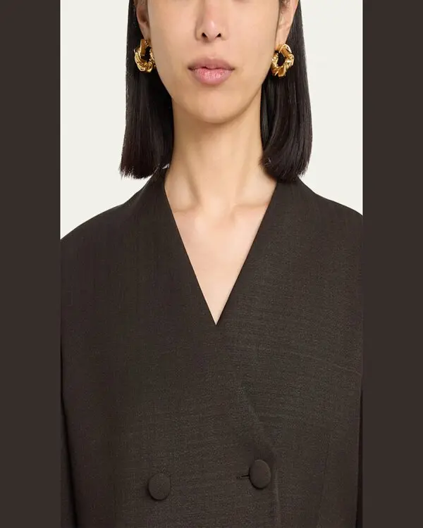 Oscar De La Renta Folded Hoop Earrings