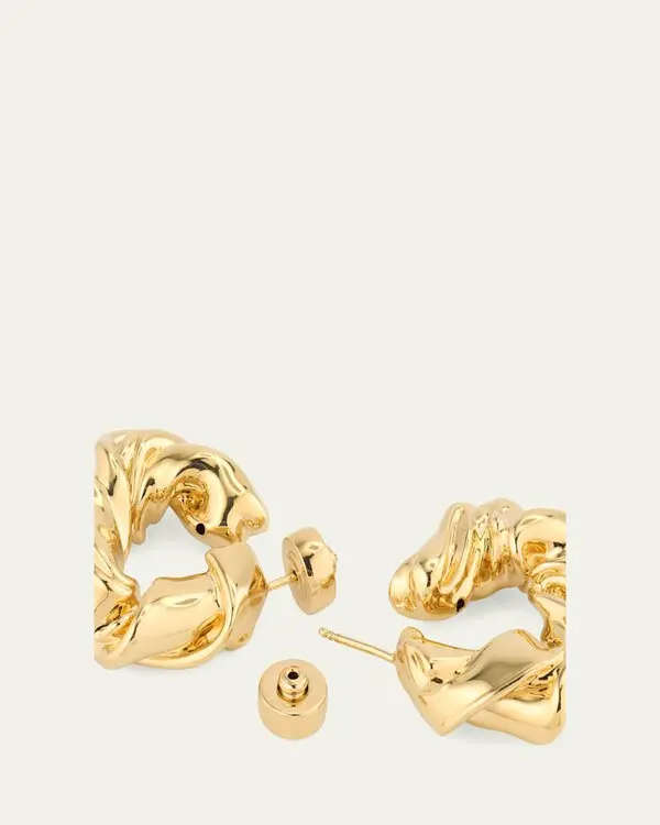Oscar De La Renta Folded Hoop Earrings