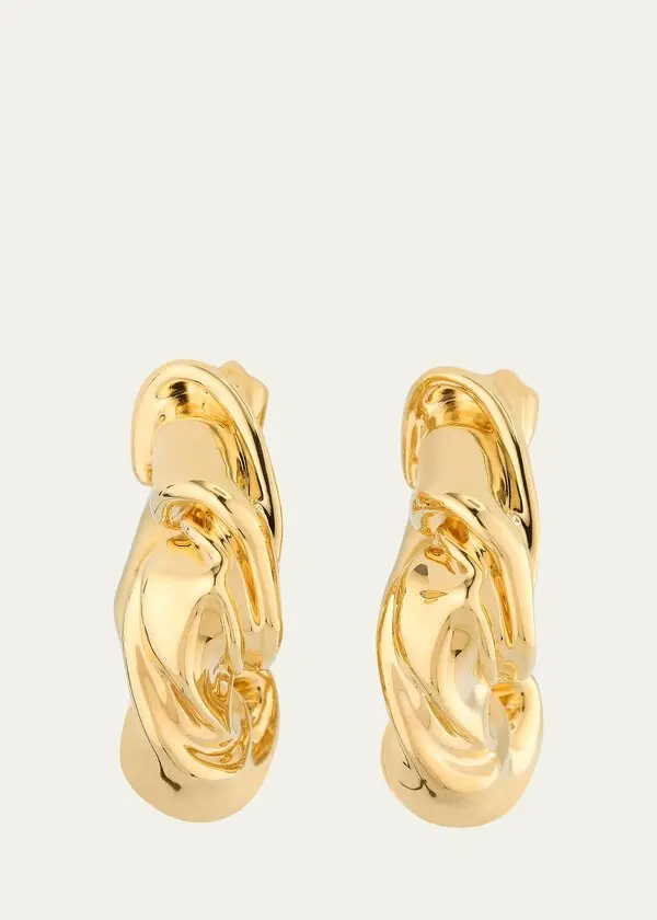 Oscar De La Renta Folded Hoop Earrings