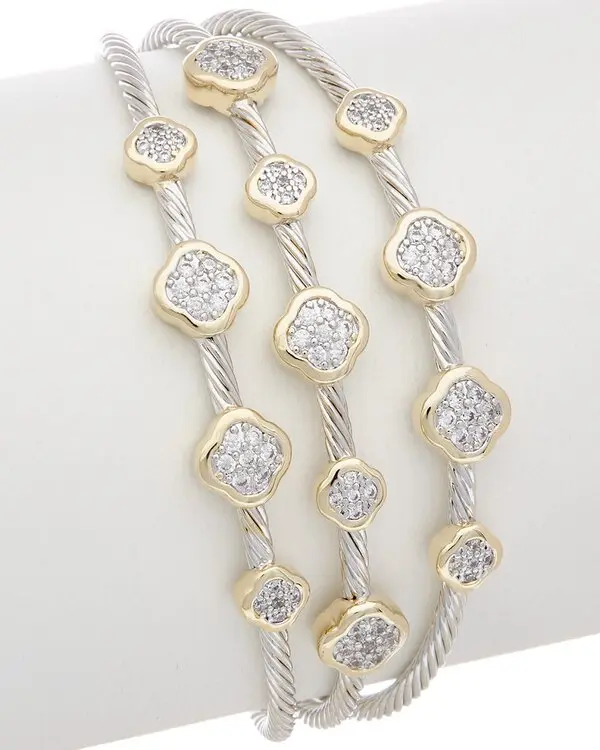 Juvell Stainless Steel Cz Bangle In Nocolor - 83% Off  display picture 3