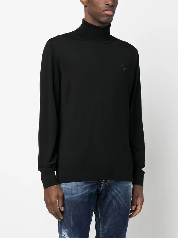 Dsquared2 Embroidered Monogram Roll Neck Jumper