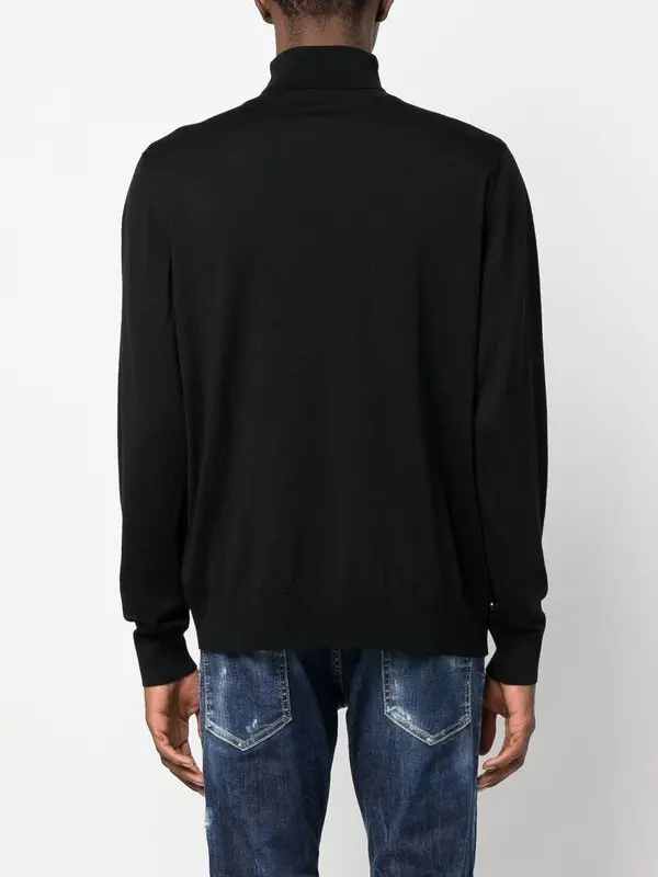 Dsquared2 Embroidered Monogram Roll Neck Jumper