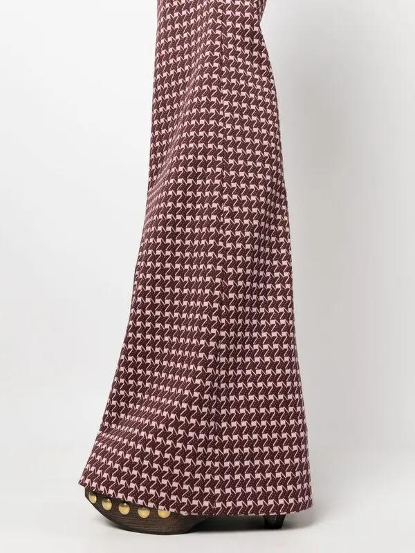 Moschino Graphic-print Flared Trousers