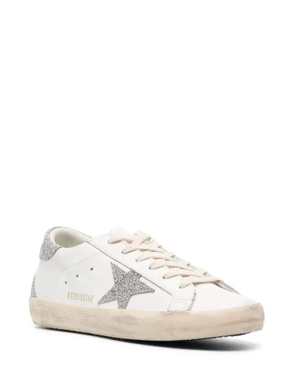 GOLDEN GOOSE Super-star Glitter-embellished Sneakers