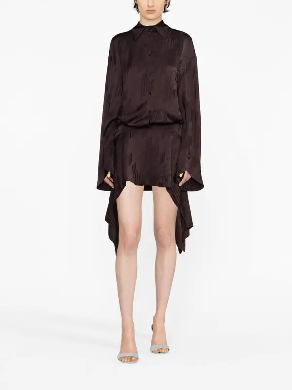 Attico Mischa Logo-jacquard Shirtdress