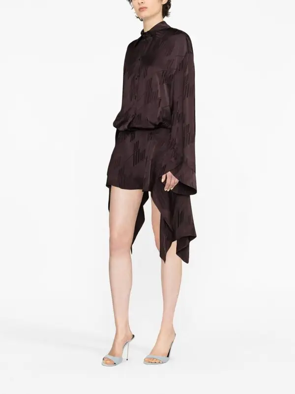Attico Mischa Logo-jacquard Shirtdress
