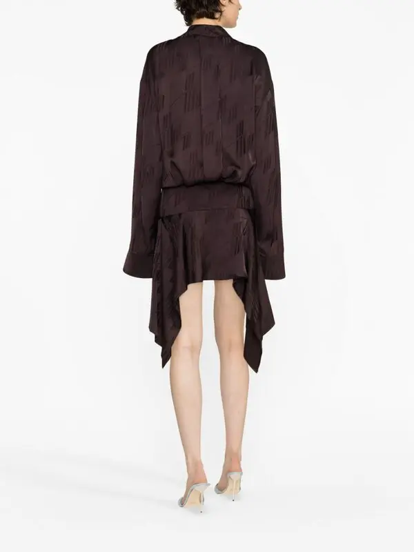 Attico Mischa Logo-jacquard Shirtdress