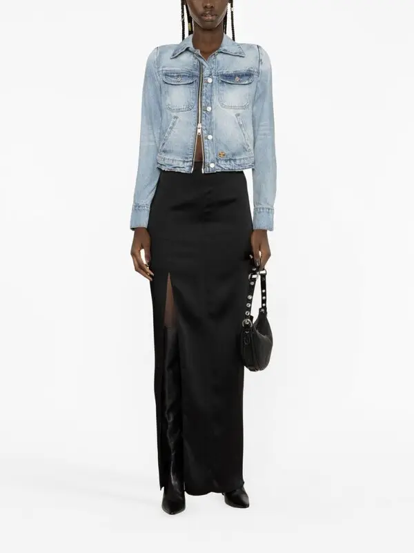 COURREGES Zip-up Denim Jacket