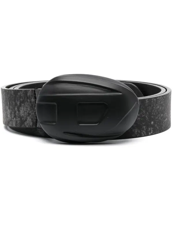 DIESEL® Logo-buckle Leather Belt