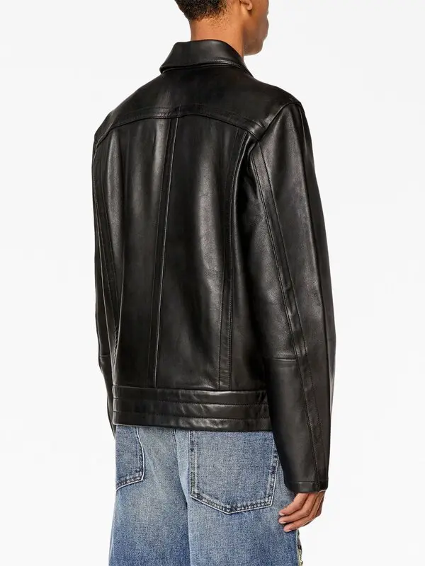 Diesel® L-Hudson Leather Jacket In Black - 40% Off | Editorialist