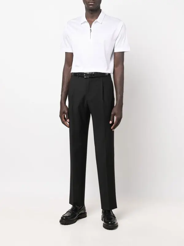Canali Slim-fit Tailored Trousers - Black