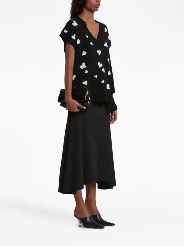 Marni Asymmetric High-waisted Midi Skirt