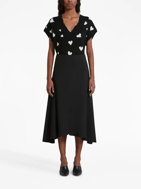 Marni Asymmetric High-waisted Midi Skirt