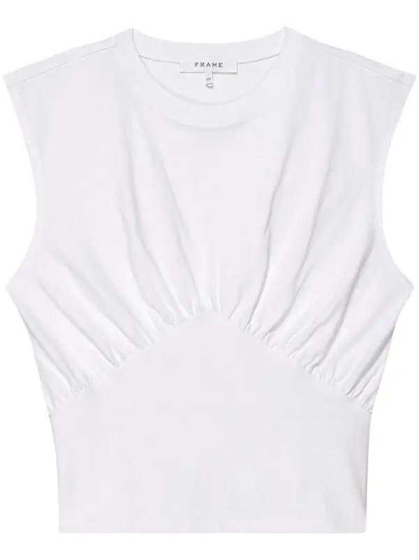 FRAME Empire Organic-cotton Knitted Top