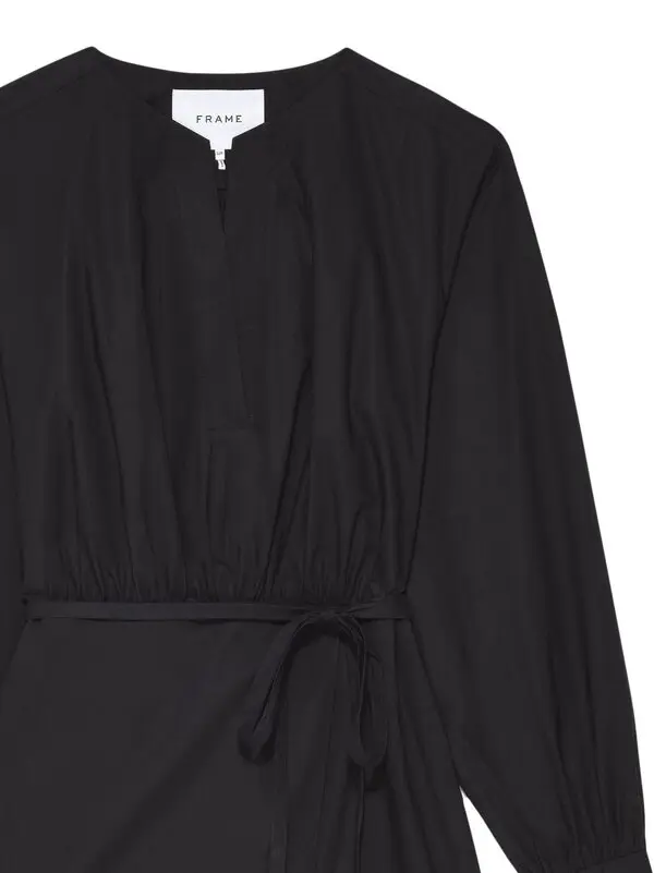 FRAME Wrapped Cotton Mini Dress