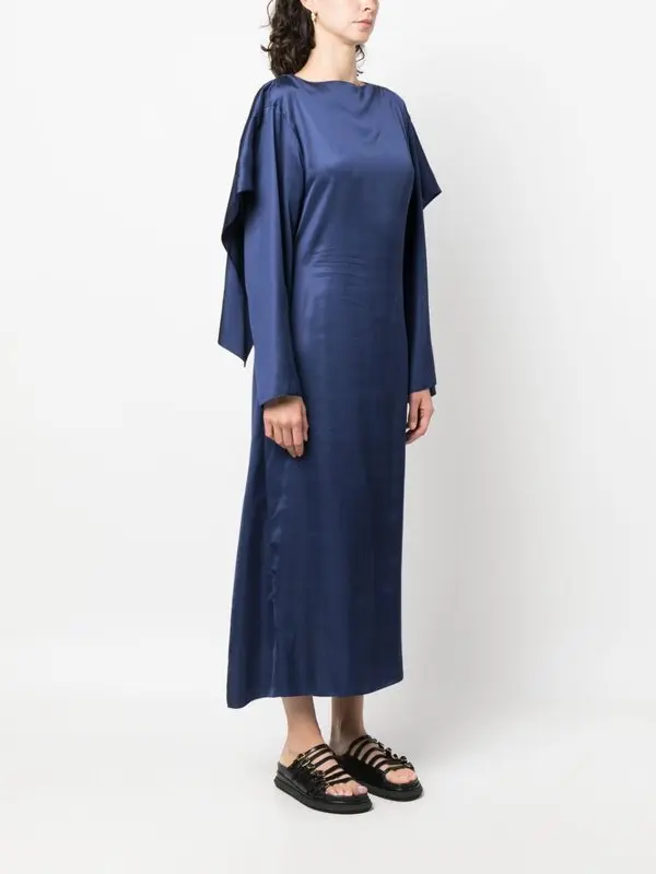MAISON MARGIELA Long-sleeve Satin Midi Dress