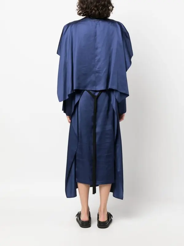 MAISON MARGIELA Long-sleeve Satin Midi Dress