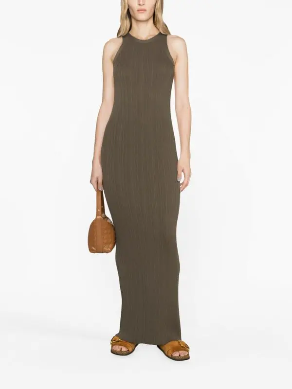 TOTEME Ribbed-knit Racerback Maxi Dress