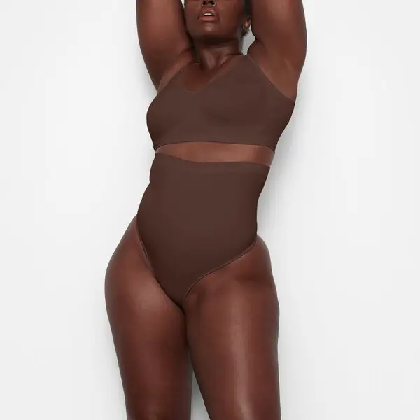 SKIMS Seamless Sculpt High Waisted Thong - Cocoa