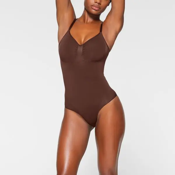 SKIMS Seamless Sculpt Brief Bodysuit - Cocoa