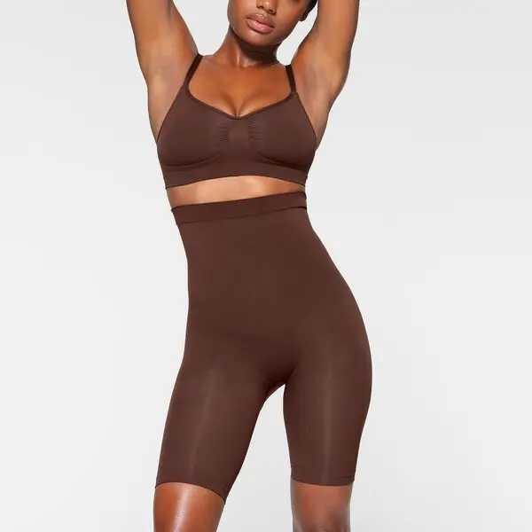 SKIMS Seamless Sculpt High Waisted Above The Knee Short - Cocoa