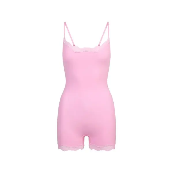 SKIMS Fits Everybody Lace Onesie - Bubble Gum Tonal