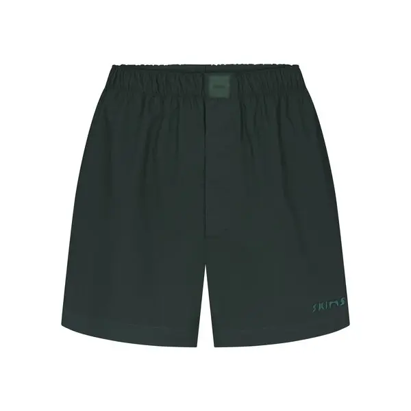 SKIMS Cotton Poplin Sleep Short - Pine Logo