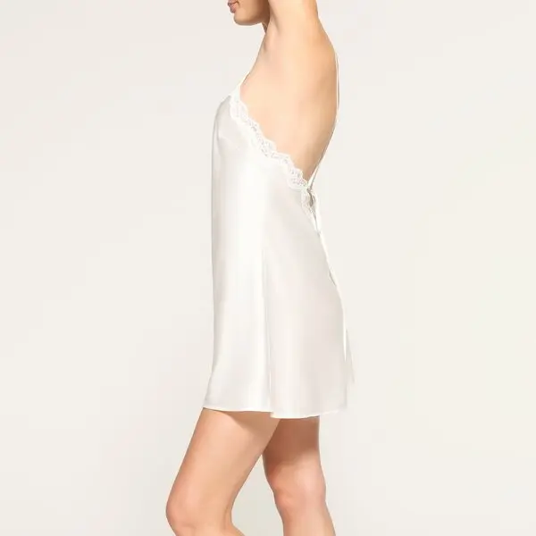 SKIMS Bridal Silk Slip Dress - Marble