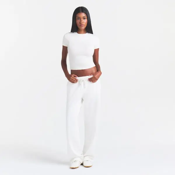 SKIMS Cotton Rib Crewneck T-shirt - Marble