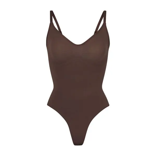 SKIMS Seamless Sculpt Thong Bodysuit - Cocoa