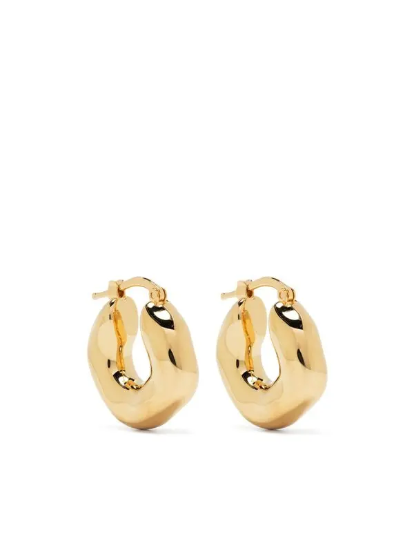 JIL SANDER Small Hoop Earrings - Gold