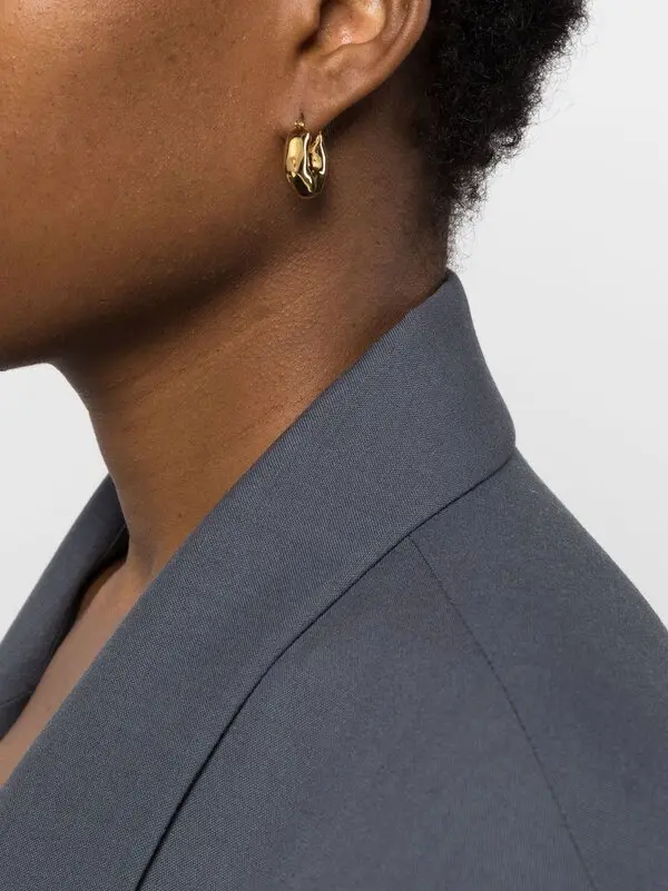 JIL SANDER Small Hoop Earrings - Gold