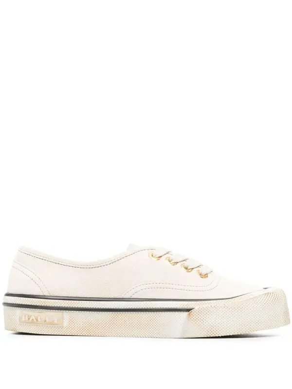 Bally Faded Suede Low-top Sneakers - Neutrals