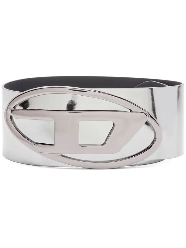 DIESEL® B-1dr Metallic-effect Belt - Silver