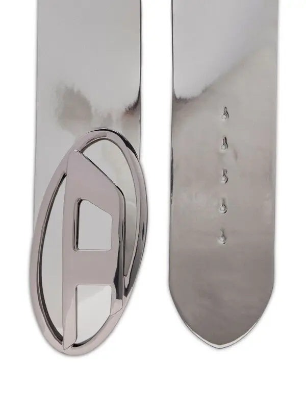 DIESEL® B-1dr Metallic-effect Belt - Silver