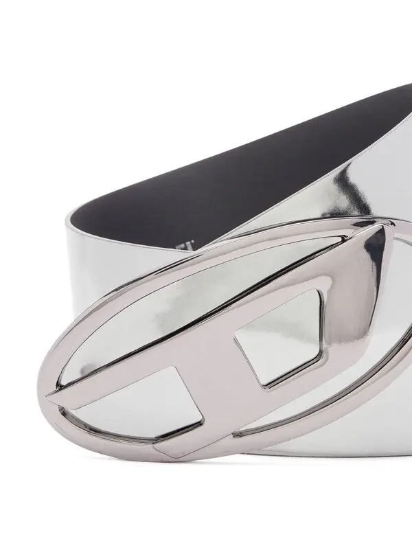 DIESEL® B-1dr Metallic-effect Belt - Silver